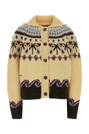 Alanui Embroidered Virgin Wool Cardigan