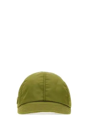 Prada Re-nylon Baseball Cap With Calf Skin Details - Green