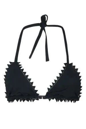 Jacquemus JACQUEMUS Halterneck Bikini Top With Picot Trim White