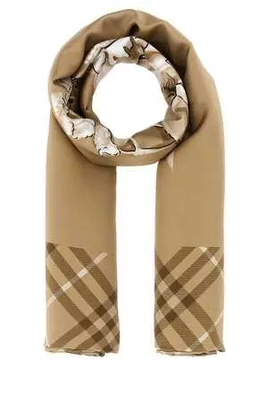Burberry 90 Cm Silk Foulard Scarf - Printed