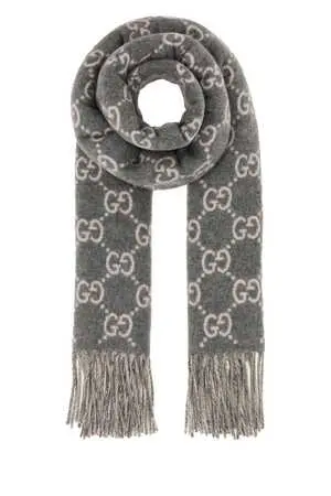 Gucci Embroidered Reversible Cashmere Scarf, 190 Cm X 45 Cm - Printed