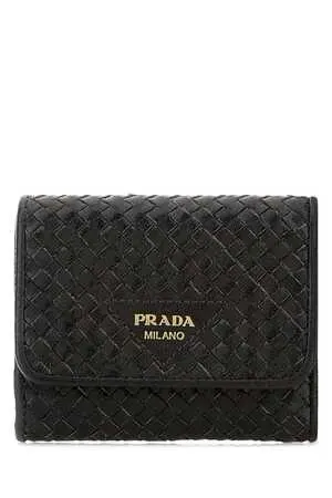 Prada Ovine Leather Wallet Mini 11cm X 9cm X 3cm - Black