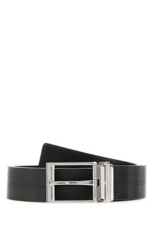 Burberry Printed Canvas Reversible Check Belt, 3.5 Cm - Checked