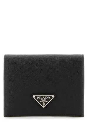 Prada 11.5 Cm Leather Wallet For - Black