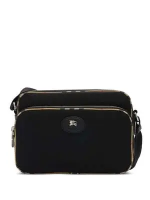 Burberry Mini Fabric Crossbody Handbag With Adjustable Shoulder Strap - Black