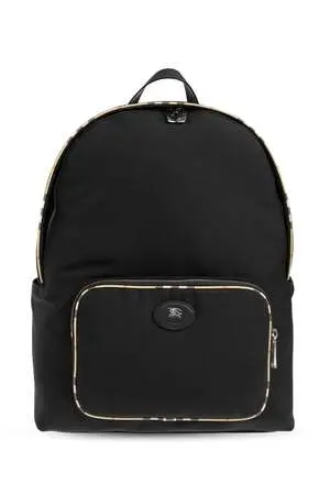 Burberry Canvas Backpack With Logo Detail