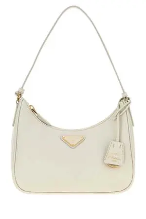 Prada Prada Re-Edition 2005 Mini Leather Shoulder Bag White