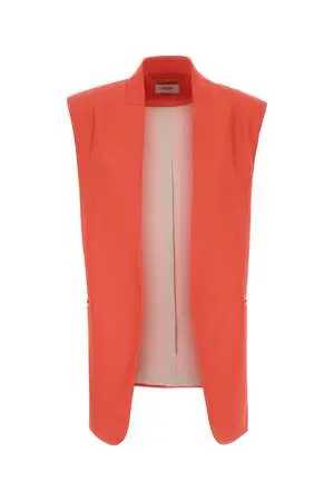 Agnona Coral Wool-blend Vest - Red