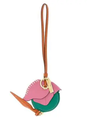 Prada Calf Leather Keyring With Steel Hardware - Multicoloured
