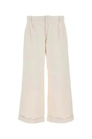 Etro Etched Melange Stretch Cotton Wide-leg Pants