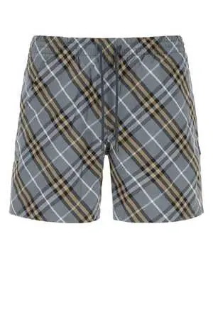 Burberry Printed Nylon Swimming Shorts - Checked