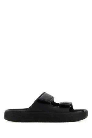 VEJA Leather Slip-on Slippers - Black