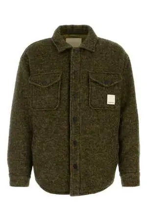 Emporio Armani Melange Wool-blend Textured Jacket