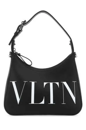 Valentino Garavani Vltn Calf Leather Handbag, 25cm X 19cm X 8.5cm - Black