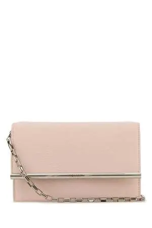 Alexander McQueen Leather Mini Clutch With Silver Tone Hardware - Pink