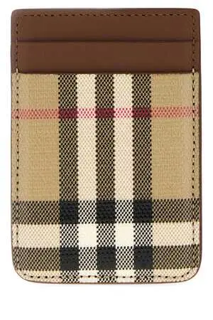 Burberry Printed Canvas Card Holder 7 Cm X 10 Cm - Checked