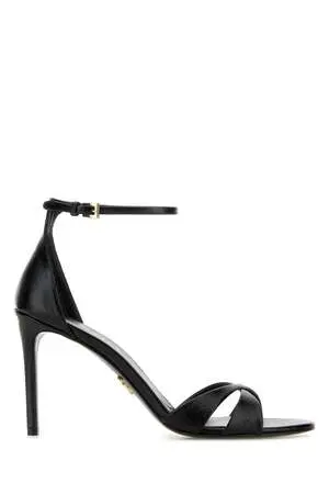 Prada 10 Cm Leather Sandals For - Black