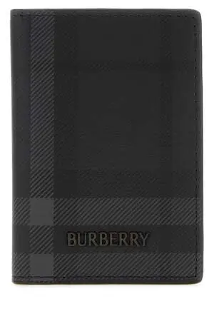 Burberry Printed Canvas City Card Holder Mini Wallet - Checked
