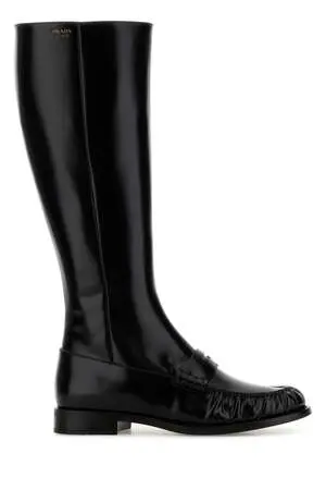 Prada Leather Knee-high Boots
