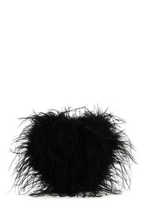 Alexander Wang Feather Clutch Bag - Black