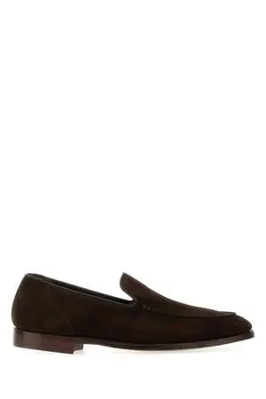 Crockett & Jones Salcombre Suede Loafers With Leather Sole