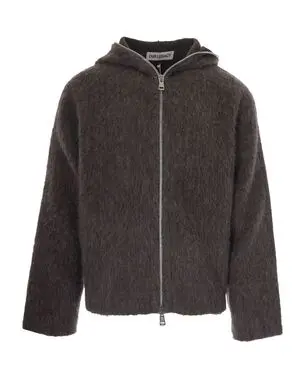 Our Legacy Fuzzy Zip-up Cardigan - Mole Grey Hairy Wool