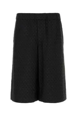 Alexander McQueen Viscose Blend Bermuda Shorts - Black