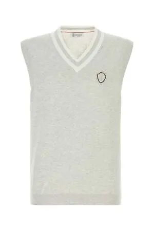 Brunello Cucinelli Cotton Knit Vest - Grey