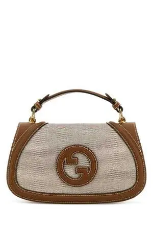 Gucci Blondie Two-tone Canvas And Leather Handbag - Multicoloured