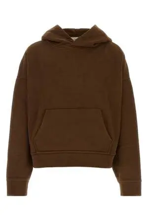 ENTIRE STUDIOS Entirely Crafted Cotton Oversize Sweatshirt - Brown