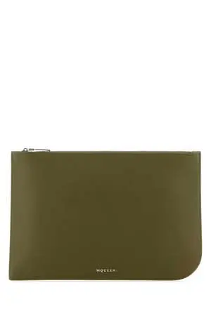 Alexander McQueen Large Sling Pouch Handbag, 31 Cm X 20 Cm - Green