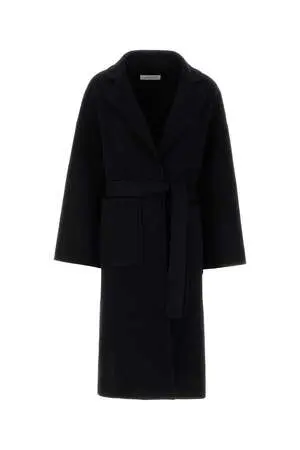 AFTERCOAT Wool-cashmere Blend Belted Jacket - Black