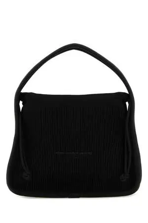 Alexander Wang Small Ryan Handbag In Fabric - Black