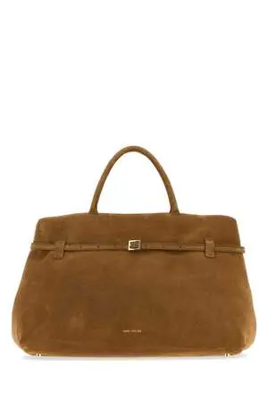 Manu Atelier 40 Suede Handbag - Camel
