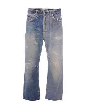 Our Legacy Printed Straight-leg Jeans - Digital Denim Print