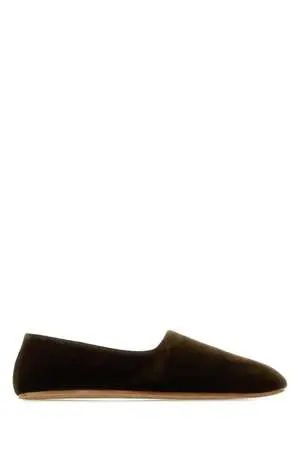 THE ROW Velvet Ponti Ballerinas - Green