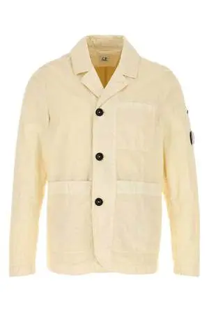 C.P. COMPANY C. P. Company Cream Cotton-blend Blazer - Yellow