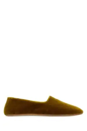 THE ROW Ponti Velvet Ballerinas - Yellow