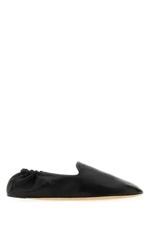 THE ROW Nappa Leather Casa Ballerinas - Black