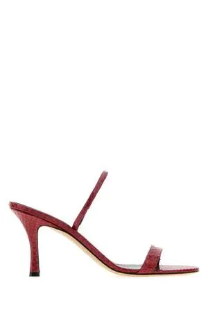 THE ROW Leather Ella Sandals - Red