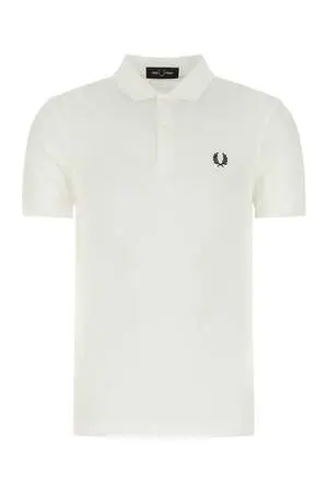 Fred Perry Cotton Piqué Polo Shirt - White