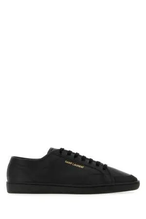 Saint Laurent Calf Leather Gym Sneakers - Black