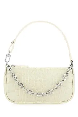By Far Mini Rachel Leather Mini Handbag - White