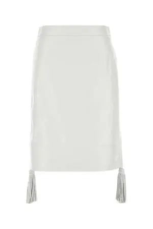 Bottega Veneta Lambskin Leather Tassel Skirt