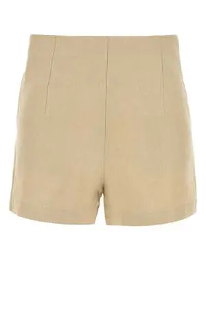 Le Kasha Organic Linen Mini Shorts - Beige O Tan