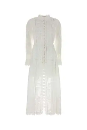 Zimmermann Ramie Aster Dress - White