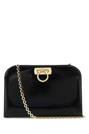 FERRAGAMO Gancini Clutch Bag - Black