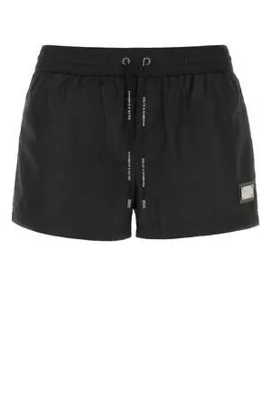 Dolce & Gabbana Polyester Swim Shorts - Black