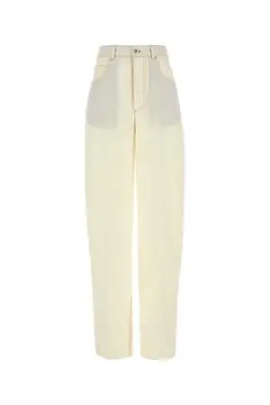 Bottega Veneta Wool Tailored Straight Leg Pants - White