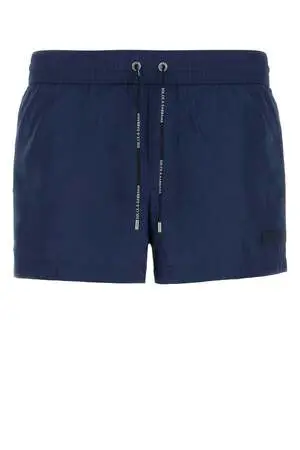 Dolce & Gabbana Polyester Swim Shorts With Stretch Lined Comfort - Blue